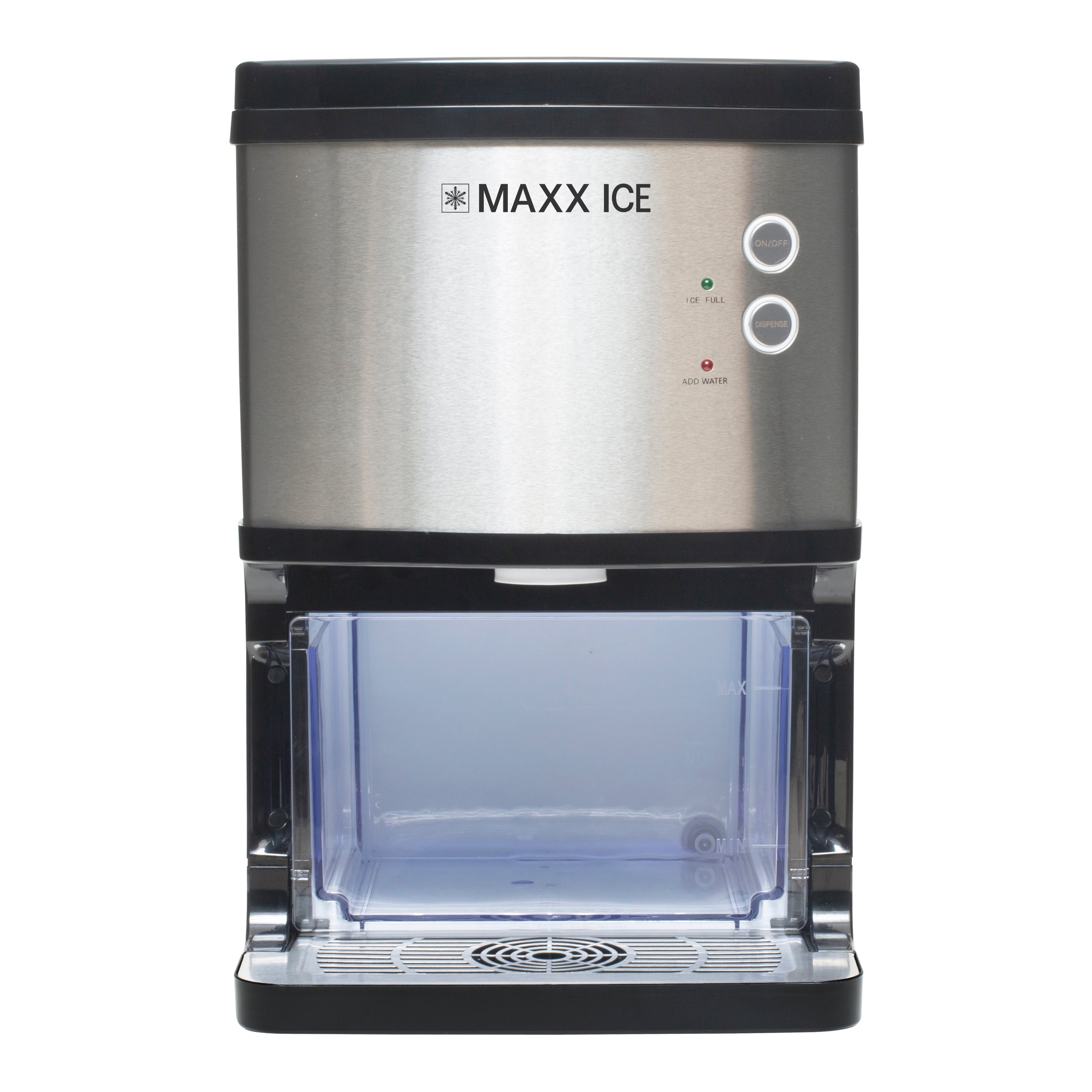 Maxx Ice Countertop Nugget Ice Dispenser, 33 lbs, in Stainless Steel ...