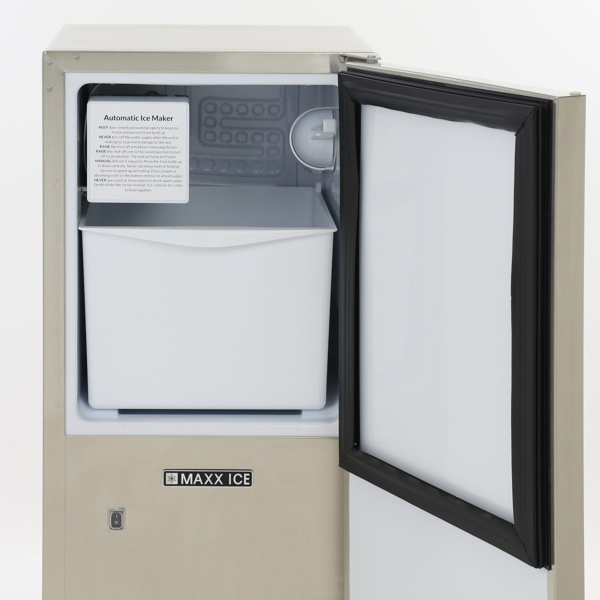 Maxx Ice Shallow Depth Outdoor Built-In Undercounter Ice Maker, 15", 25 ...