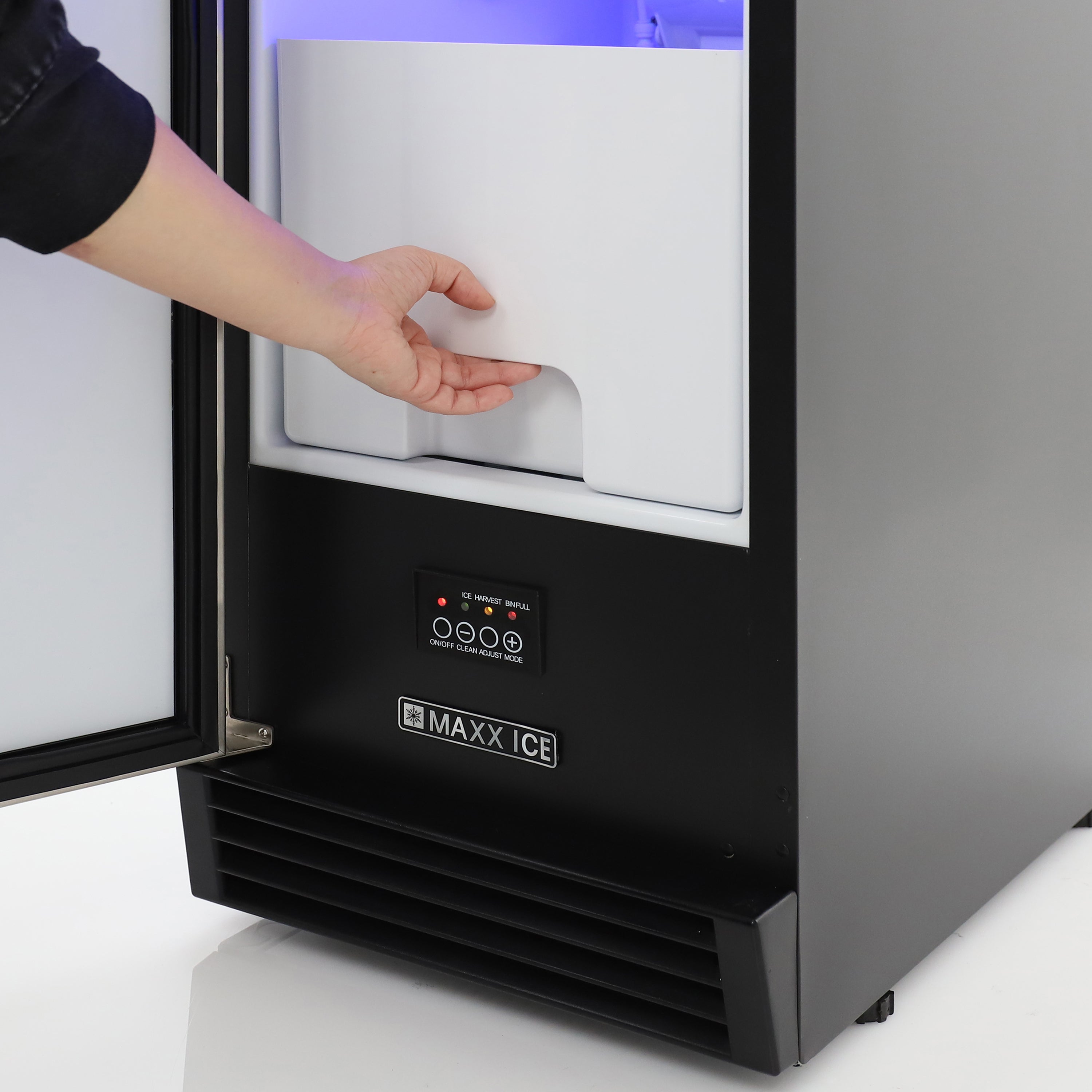 Maxx Ice Built-In Indoor Clear Ice Machine, ADA Compliant, 15"W, 65 lbs ...